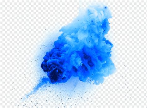 Diseño Creativo Azul Explosión De Humo Hermoso Azul Humo Gris