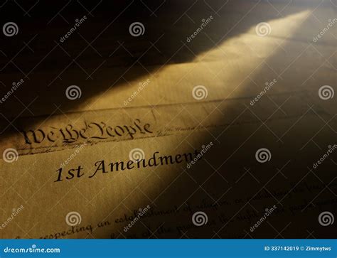 First Amendment And United States Constitution Stock Image Image Of Bill Government 337142019