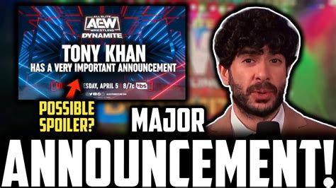Aew Tony Khan Major Announcement Revealed Aew Sign Nigel Mcguinness