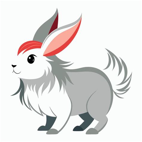 English Angora Rabbit Walks Kawaii 49033439 Vector Art At Vecteezy