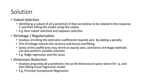 Linear Model Selection And Regularization Ppt Download