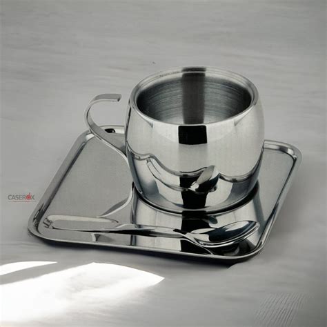 Set 6 Tazas P Cafe Express Acero Inox 18 10 CASANDRA CASEROX