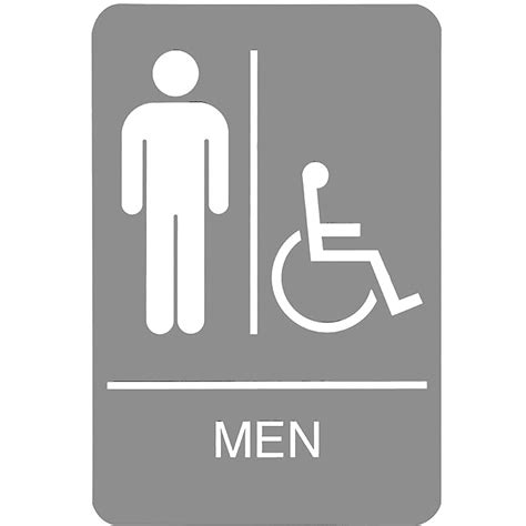 Buy Headline Sign 5218 Ada Wheelchair Accessible Mens Restroom Sign