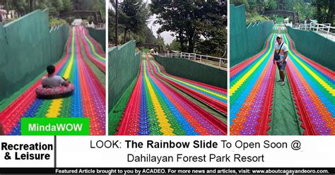Look The Rainbow Slide To Open Soon Dahilayan Forest Park Resort