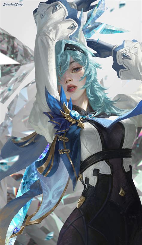 Wallpaper Eula Genshin Impact Women Digital Art Artwork