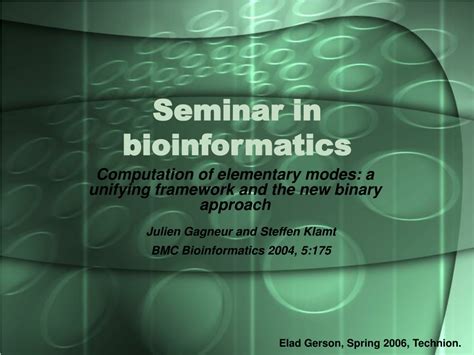 Ppt Seminar In Bioinformatics Powerpoint Presentation Free Download Id 9116295