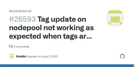 Tag Update On Nodepool Not Working As Expected When Tags Are Saved In A