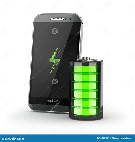 Mobile Phone Charging Concept Smartphone And Battery Charge Ind Stock