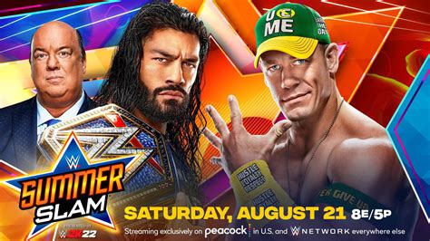 Wwe Summerslam 2021 John Cena Vs Roman Reigns Main Event Officially