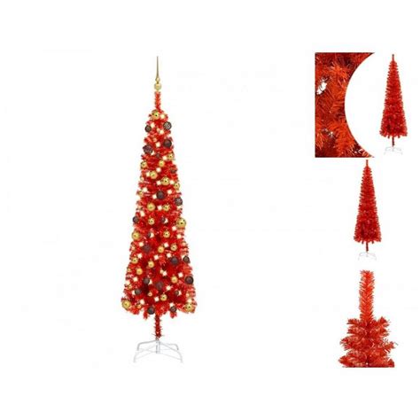 Vidaxl Künstlicher Weihnachtsbaum Weihnachtsbaum Schlank Mit Leds