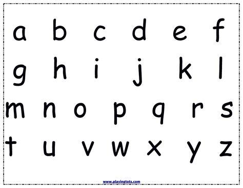 Printable Alphabet Lower Case