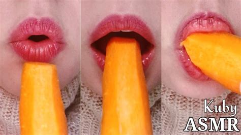 Asmr Eating Juicy Carrot Vegetable Mukbang Relaxing Sounds 먹방 Asmr