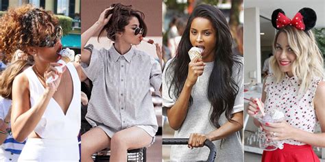 Woman Eating Ice Cream