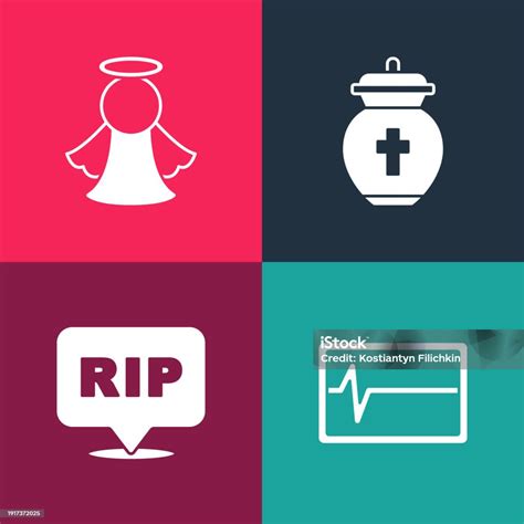 팝 아트 비트는 모니터 말풍선 찢어 죽음 장례식 항아리 및 천사 아이콘에서 죽었습니다 벡터 0명에 대한 스톡 벡터 아트 및 기타 이미지 Istock
