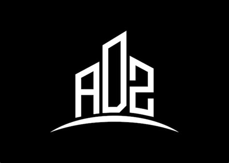 Premium Vector Letter Adz Building Vector Monogram Logo Design Template Building Shape Adz Logo