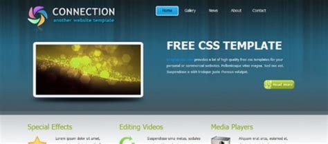 Connection CSS Template Free Vector FreeImages