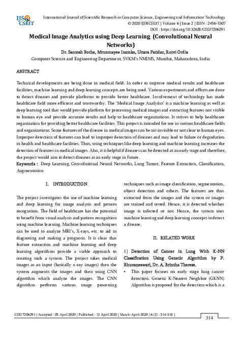 pdf medical image analytics using deep learning convolutional neural