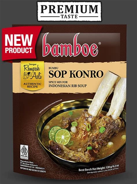 Bamboe Premium Taste Sop Konro Brand New Flavour 143g Toko Indonesia