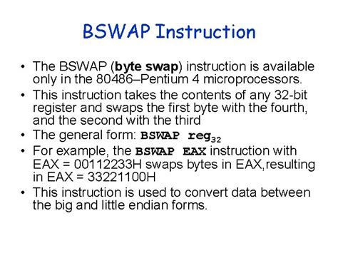 Microprocessor Assembly Language Conversion Instructions Conversion Instructions Movzx