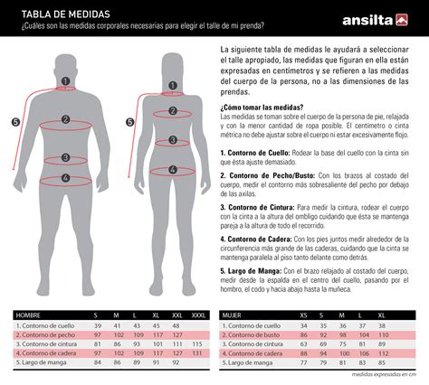 Tabla De Talles Ansilta Venta Online Indumentaria Técnica De Montaña