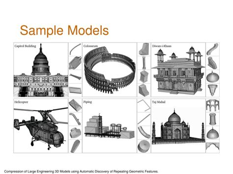 PPT Compression Of Large Engineering D Models Using Automatic Discovery Of Repeating Features