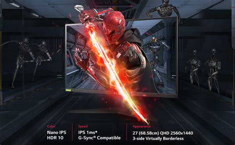 Lg Cm Ultragear Qhd Monitor Lcd X Pixels Nano Ips True Ms Hz G Sync