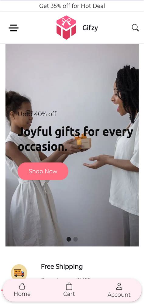Shop Gifzy Online Show Case Your Gifts At Joonweb Website Template
