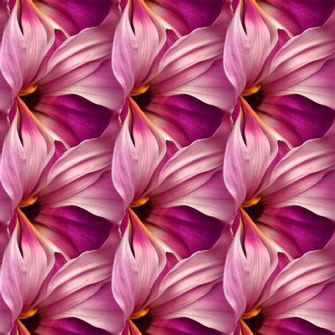 Premium Photo Pink Flower Pattern Repeating