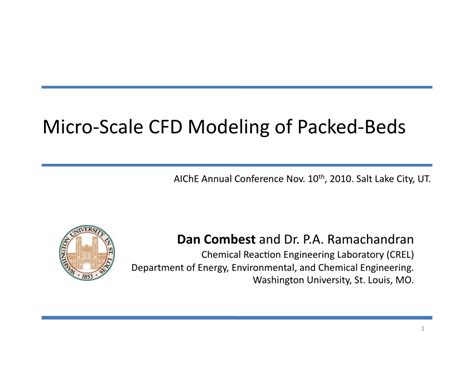 Pdf Micro ­scale Cfd Modeling Of Packed ­‐beds