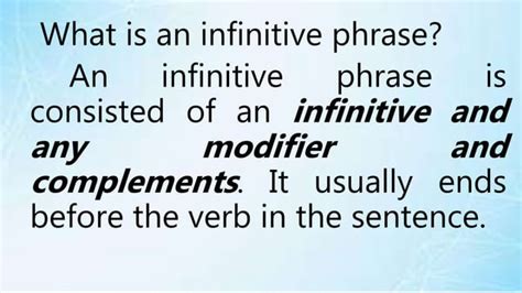 Infinitive And Infinitive Phrasepptx