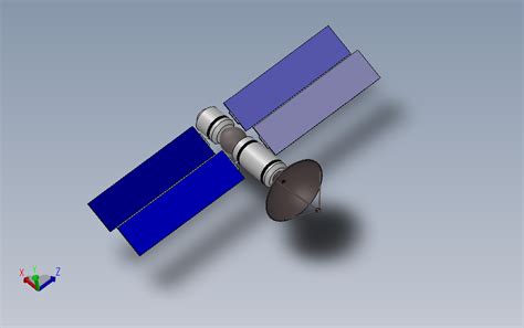 简易卫星模型 Solidworks 2021 模型图纸下载 懒石网