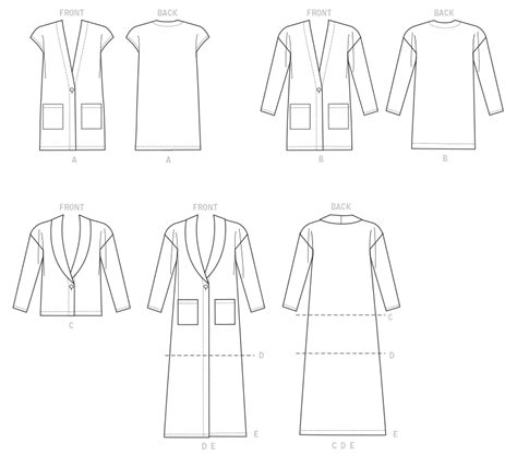Mccalls 7476 Misses Drop Shoulder Vest And Cardigans