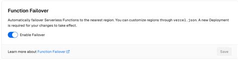 configuring regions for vercel functions