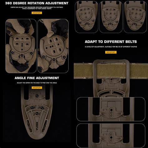 Wosport Bladetecスタイル テックマウントキット G Code Rti Duty マウント付き Tan サバゲー装備品