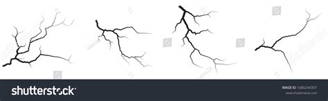 Ground Cracks Set Earthquake Ground Cracks Stock Vector Royalty Free Shutterstock