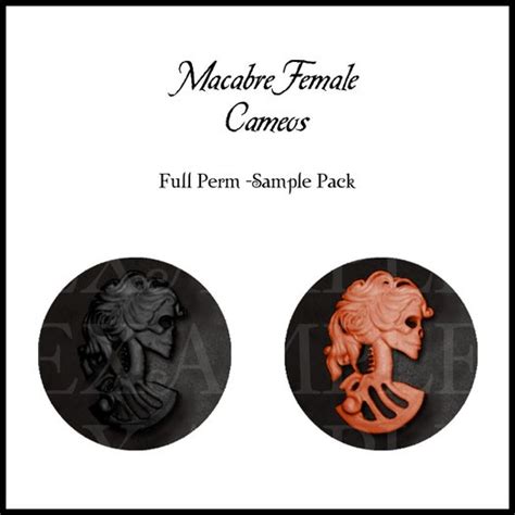 Second Life Marketplace Eternal Creativity ~ Female Macabre Cameo Textures Sample Pack
