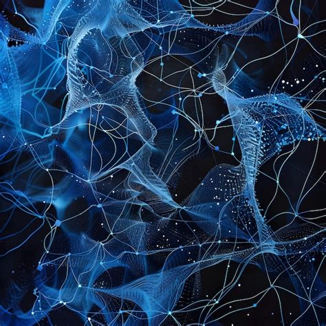 Dynamic Blue Abstract Waveform Background Premium Ai Generated Image