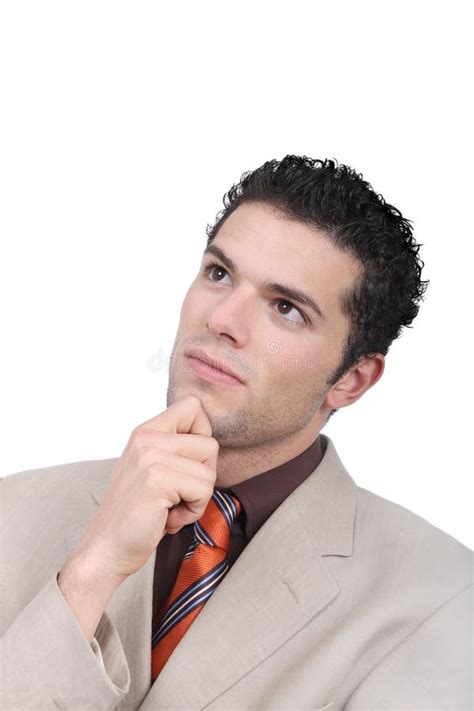 Retrato Del Hombre De Negocios Joven Pensativo Foto De Archivo Imagen
