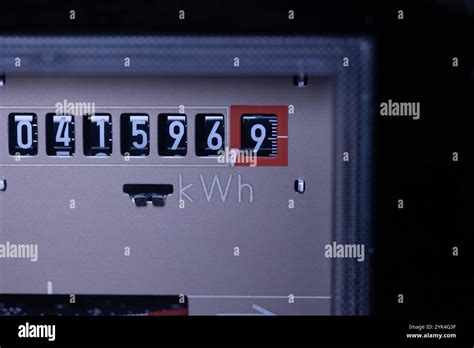 Close Up Electricity Meter Close Up Analog Device Of An Electricity