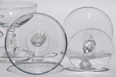 Heisey Lariat Crystal Clear Vintage Glasses Pressed Glass Sherbets Or