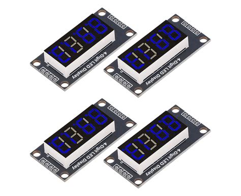 4 Sets Digital Tube Display Module Led 4 Digit 7 Segment 036in Tm1637 Drive Chip Au