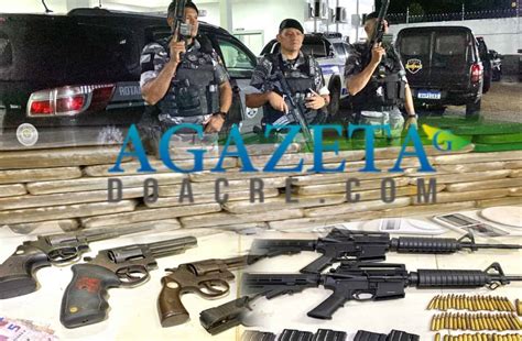 Líder de facção é preso no Acre arsenal de guerra e mais de 60 kg