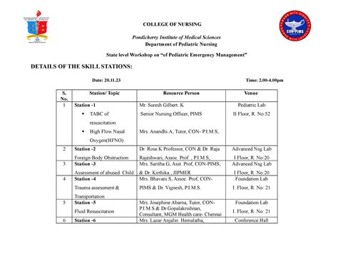 Osce Circuit Osce College Of Nursing Pondicherry Institute Of Medical Sciences Department Of