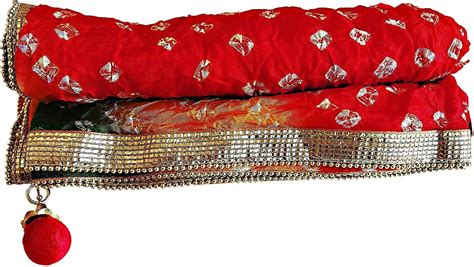 Treegoart Jaipuri Womens Silk Jaipuri Rajasthani Bandhani Bandhej
