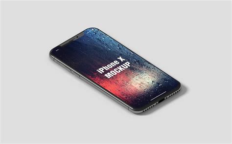 Isometric Iphone X Mockup By Graphiccrew Thehungryjpeg