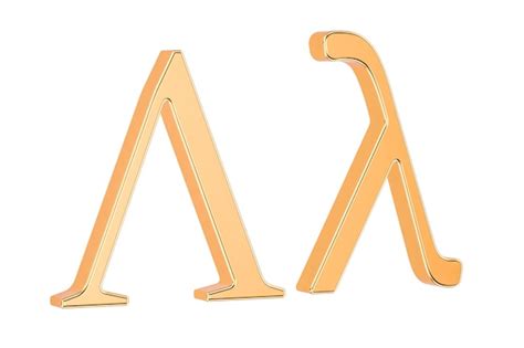 Premium Photo Golden Greek Letter Lambda 3d Rendering Premium Photo Golden Greek Letter Lambda 3d Rendering