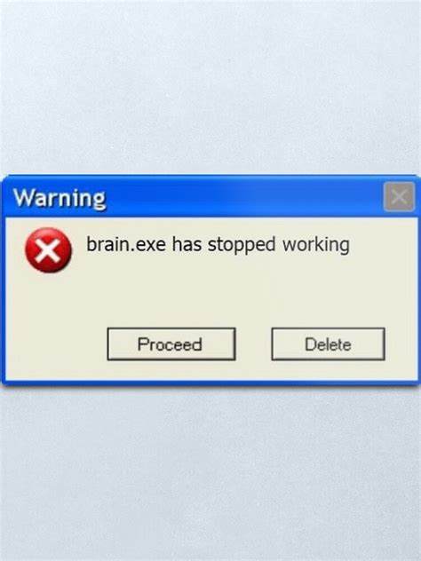Brain Exe Has Stopped Working Metal Print For Sale By Antony95