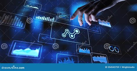 Big Data Analysis Business Intelligence Technology Solutions Concept