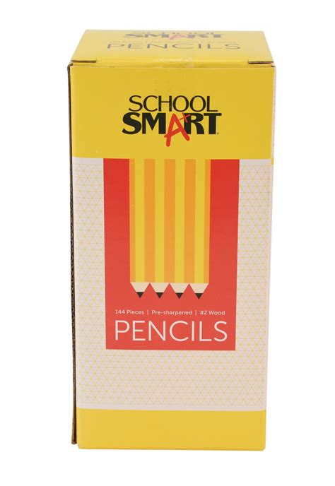 School Smart No 2 Pencils Pre Sharpened Hexagonal With Latex Free