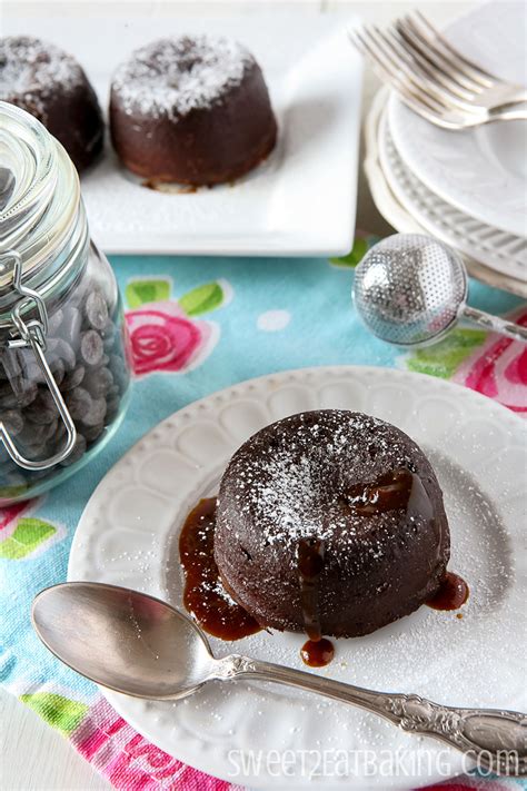 Chocolate And Salted Caramel Molten Lava Puddings